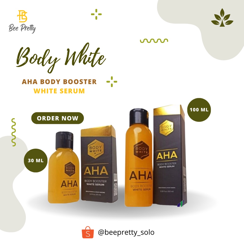 Jual Body White AHA Body Booster White Serum 30ml & 100ml / Body Serum AHA | Shopee Indonesia