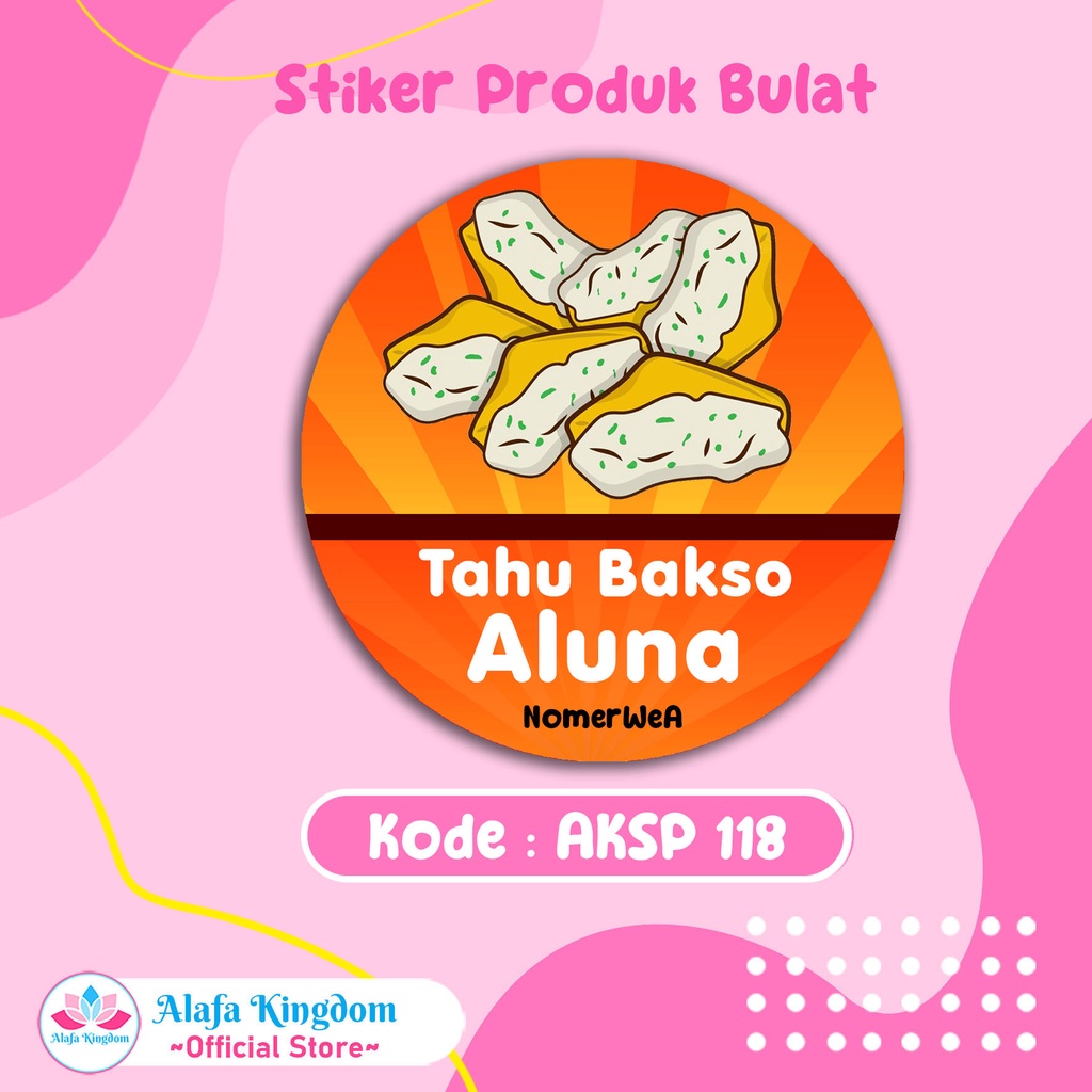 Jual Alafakingdom 046-051 & 115-118 Stiker Label Sambal | Label Stiker ...