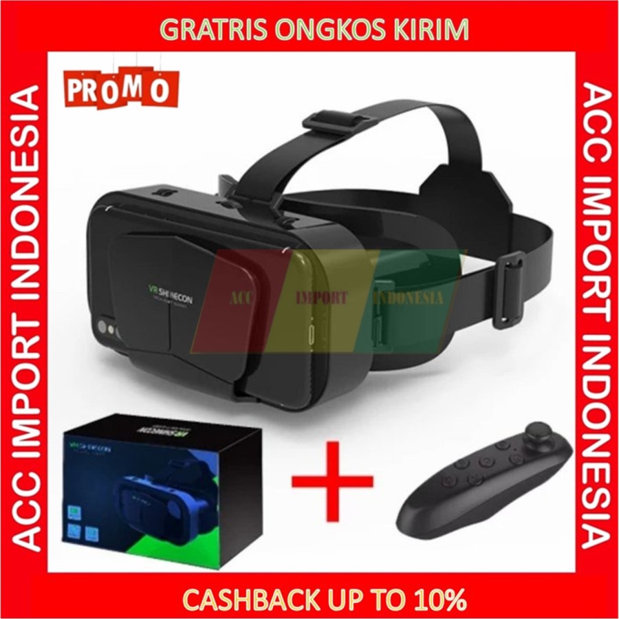 Jual Shinecon VR BOX Virtual Reality With Remote Control 3D Glasses 7 Inch | Shopee Indonesia