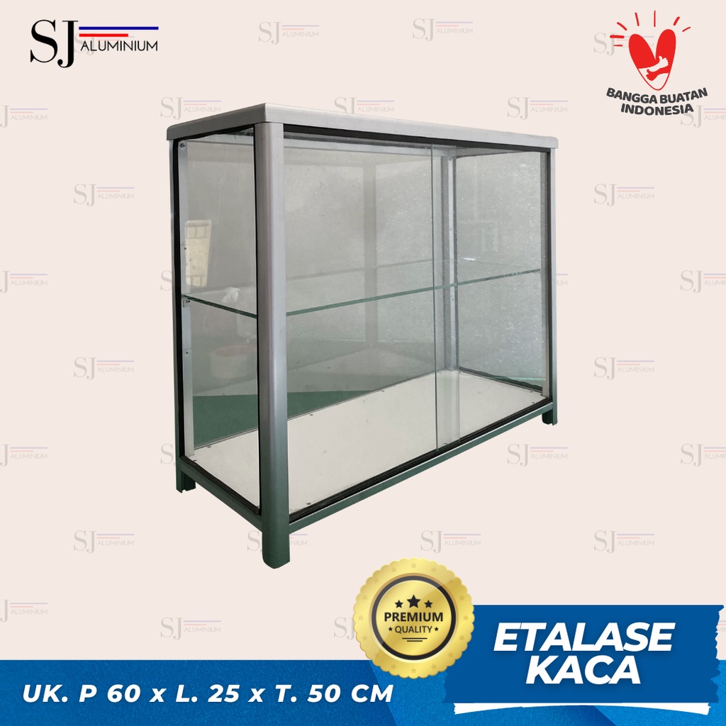 Jual Etalase Kaca Aluminium / Etalase Display / Lemari Kaca / Rak Kaca ...