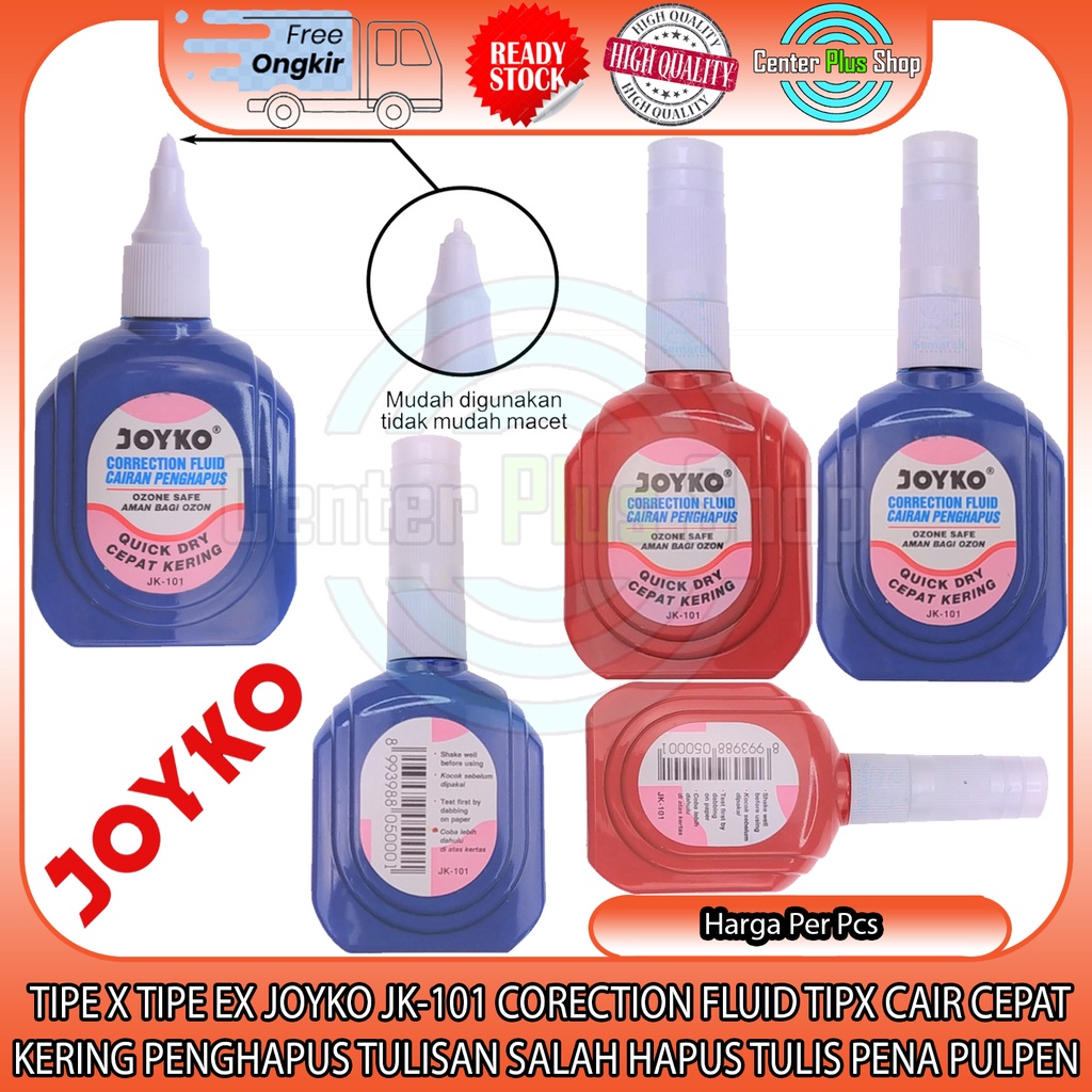Jual TIPX CAIR JOYKO JK-101 CORECTION FLUID TIPE X PENGHAPUS TULISAN ...