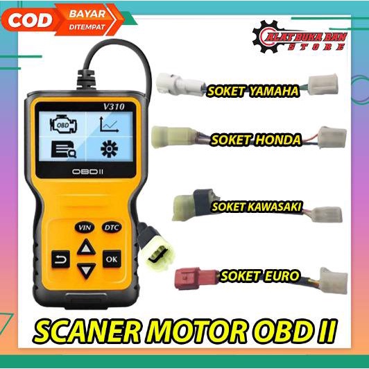 Jual Scanner Dan Riset Motor Yamaha dan Honda OBD II untuk motor OBD 2 ...