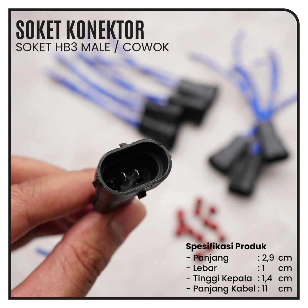 Jual Socket Cable Foglamp / Soket Kabel Cowok / Male Lampu Kabut Tembak ...