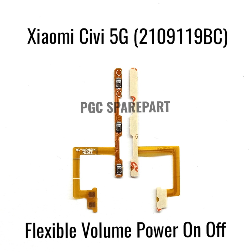 Jual Original Flexible Konektor Volume Power On Off Xiaomi Civi ( 5G ) / 2109119BC - Flexibel ...