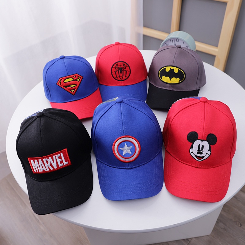 Jual NEW Topi baseball anak laki-laki motif superman, batman dll ...