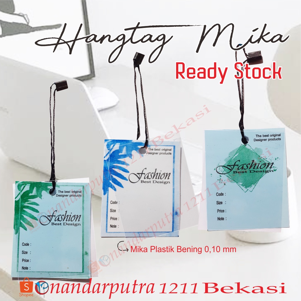 Jual (10 pcs) Label Hangtag Baju/Hangtag Butik/Hangtag Kaos/Hangtag ...