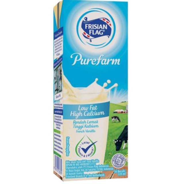 Jual FRISIAN FLAG SUSU UHT LOW FAT VANILLA TPK 225ML | Shopee Indonesia