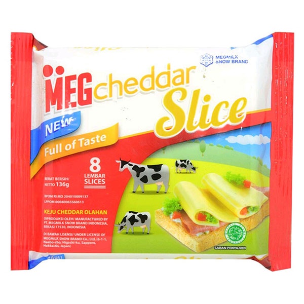 Jual MEG CHEDDAR CHEESE SLICE 8 PCS - KEJU | Shopee Indonesia