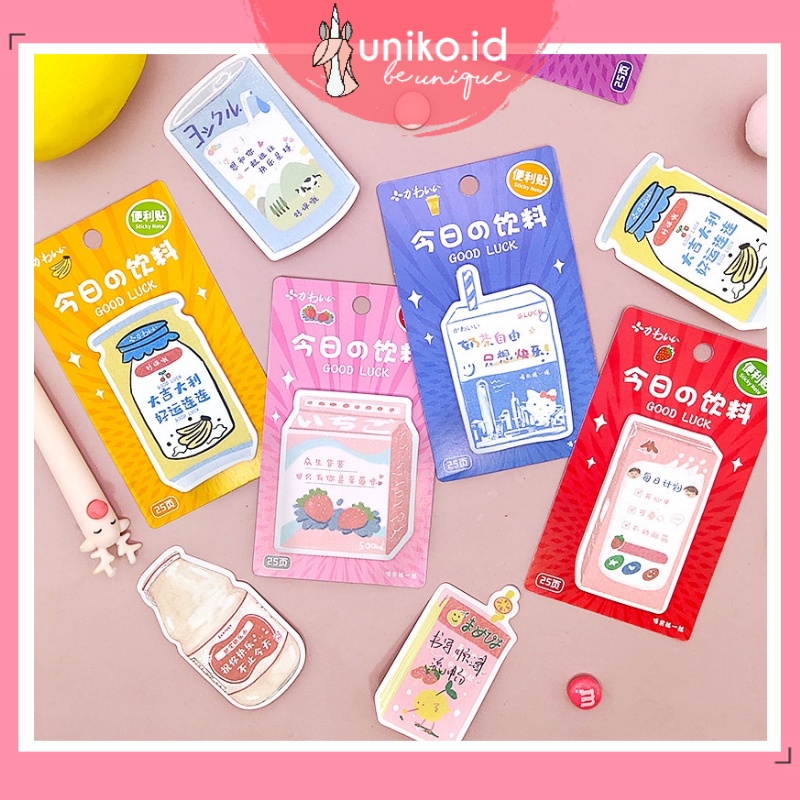 Jual UNIKO.ID STICKY NOTE KOREAN MILK JUICE MEMO NOTES PAPER LUCU ...