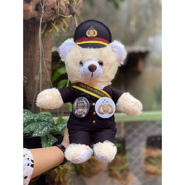 Jual Boneka Profesi Polisi 40cm Free 2 Pin Selempang Nama Kado ...