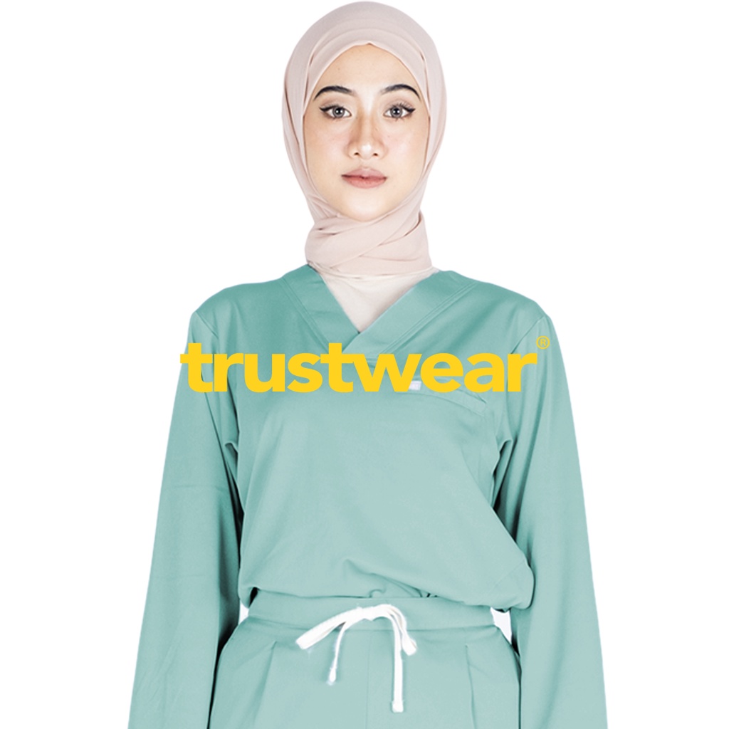 Jual [Scrubs Javier] Doctor's Scrub/Set Baju Celana Jaga OKA OK Perawat ...