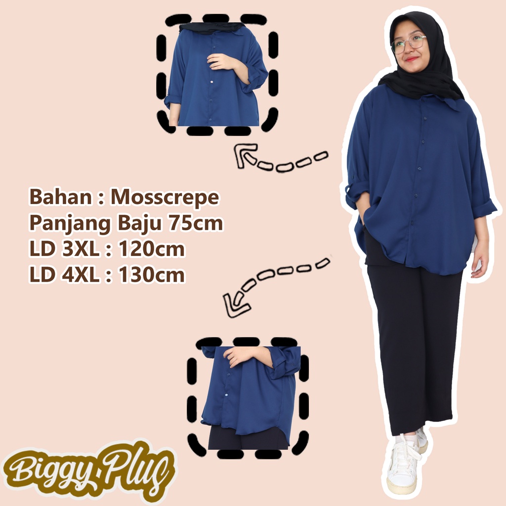 Jual KEMEJA POLOS NAVY JUMBO MURAH XL 2XL 3XL 4XL 5XL 6XL LD 100 LD 110 LD 120 LD 130 L 140 LD ...