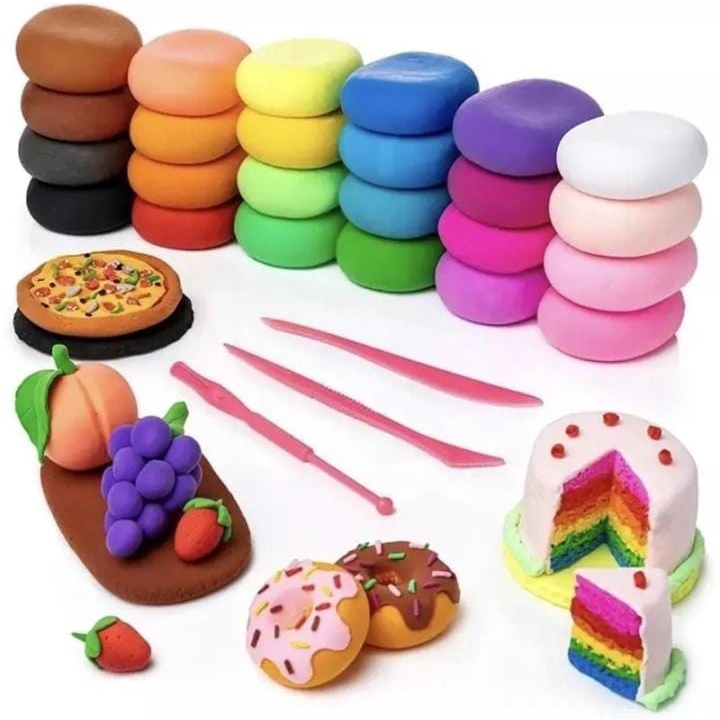 Jual Super clay Paket Mainan Edukasi Polymer Clay super Soft mainan ...