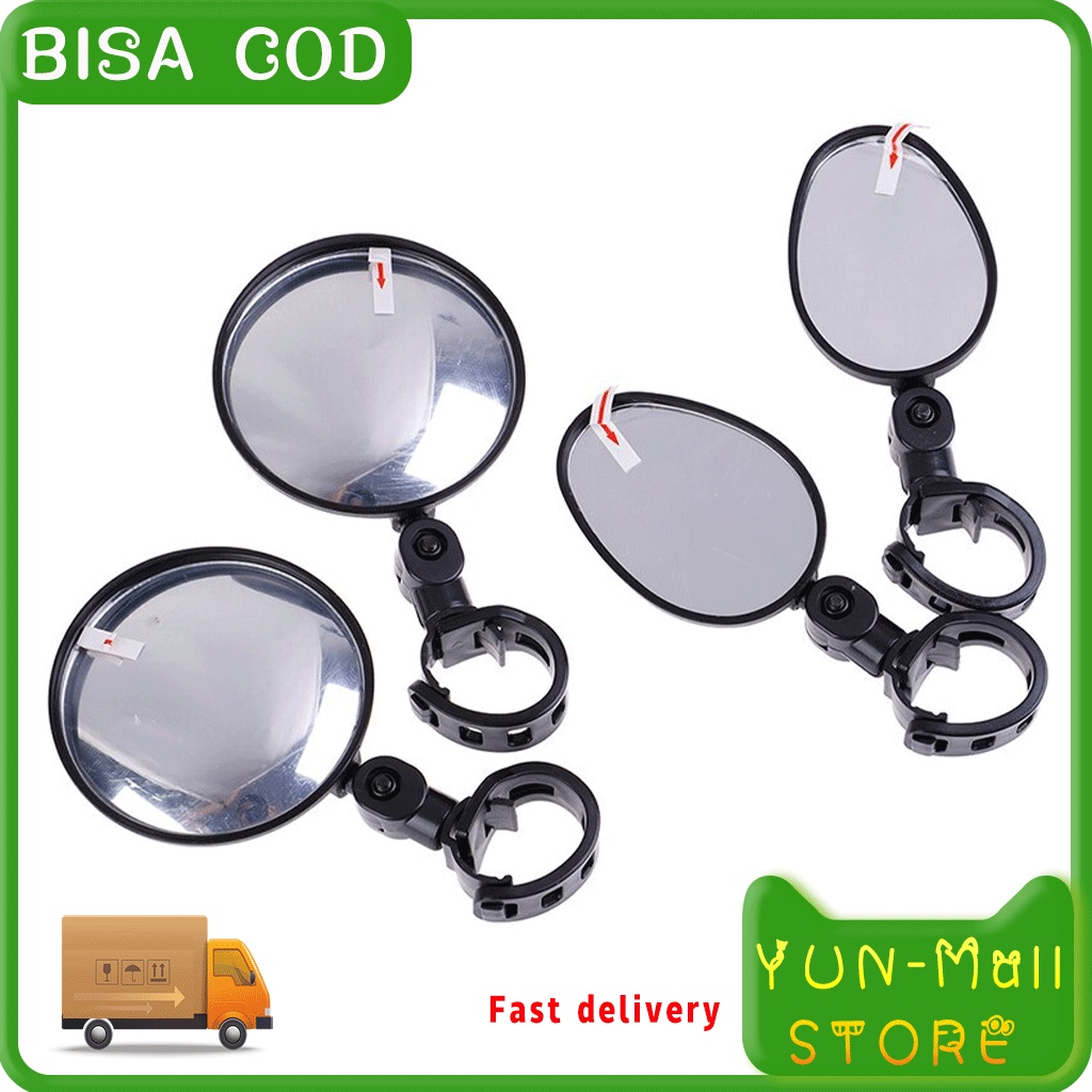 Jual YUN Mall Spion Sepeda Bulat Rotasi 360 Adjustable Spion Jalu ...