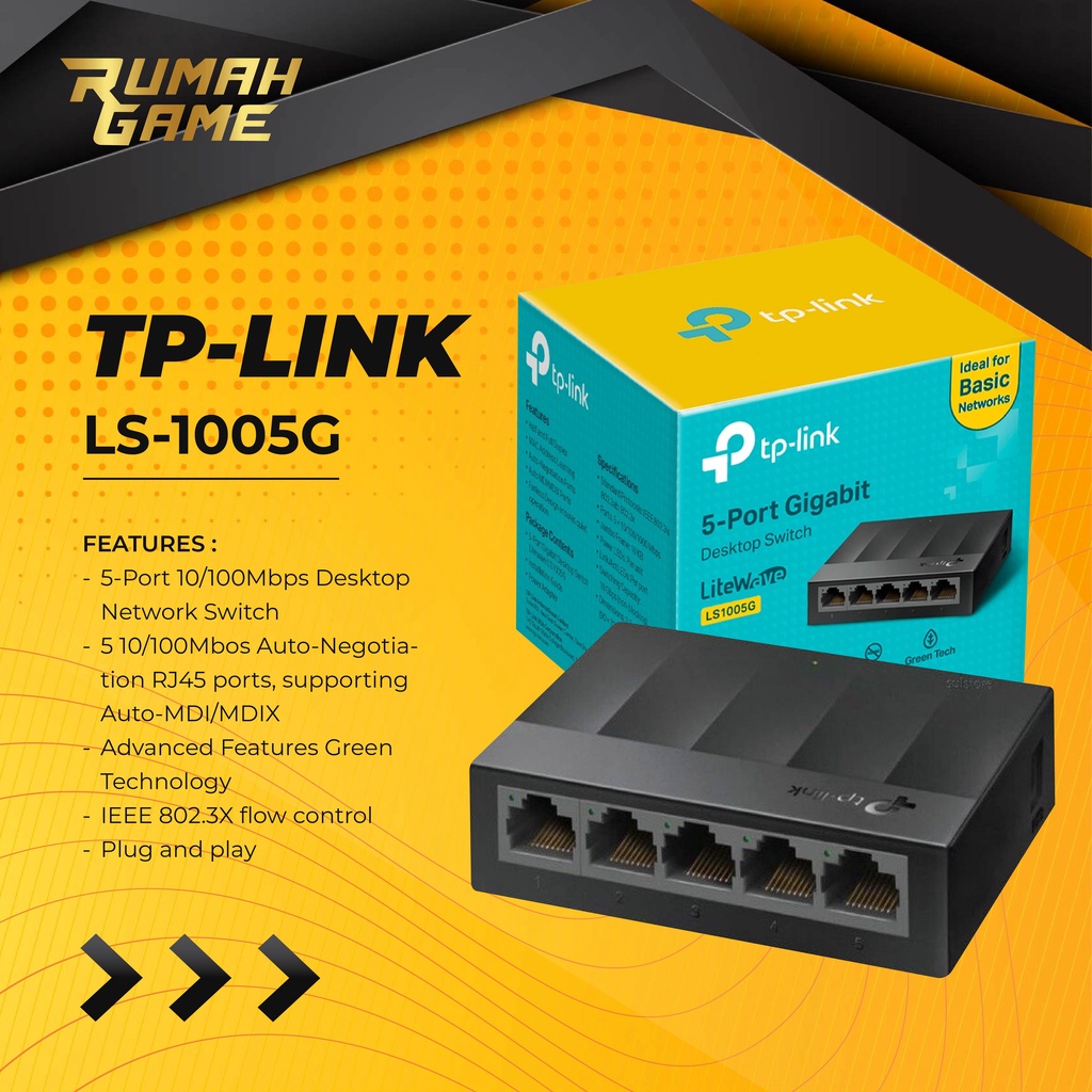 Jual TP-LINK 5Port Gigabit Switch Hub LS1005G Tplink 5 port 10/100/1000Mbps Mirip | Shopee Indonesia