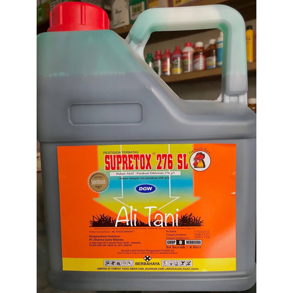 Jual SUPRETOX 276 SL Kemasan 5 Liter Herbisida/Racun Rumput Kontak ... Jual SUPRETOX 276 SL Kemasan 5 Liter Herbisida/Racun Rumput Kontak ...