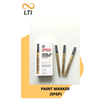 Jual Spidol Snowman Paint Marker Extra Fine Marker Gold EFGP-12/LSN ...