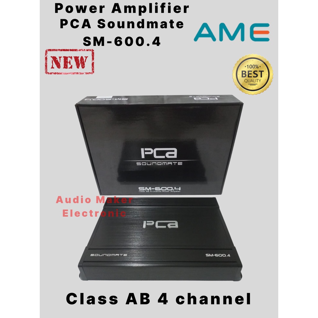 Jual Power PCA 4 Channel SM600.4 Class AB - Power PCA soundmate SM 600. ...