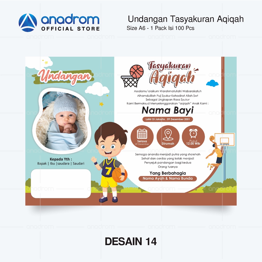 Jual Spanduk Tasyakuran Aqiqah Untuk Laki laki | Banner Aqiqah Custom ...