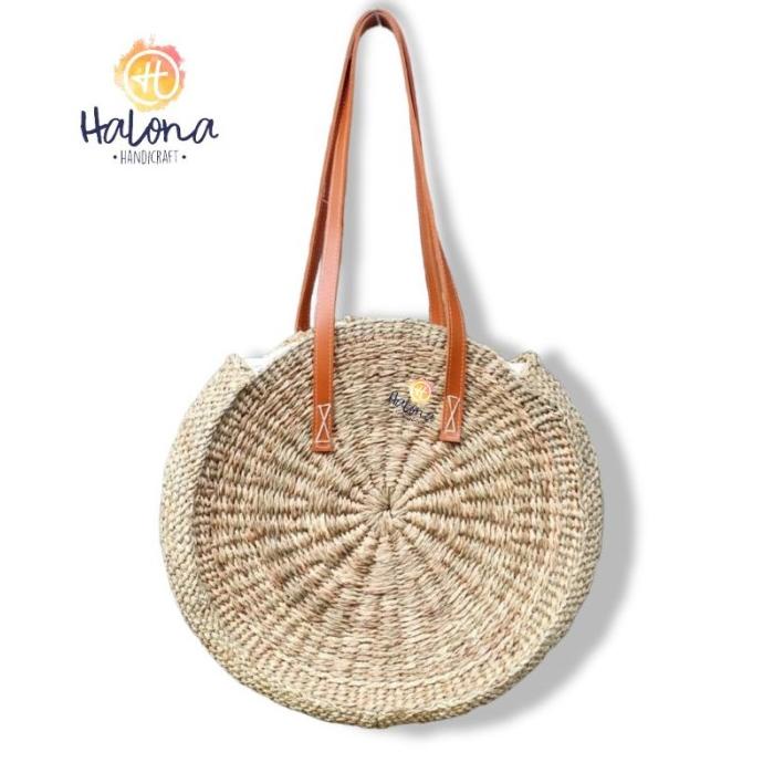 Jual TAS ANYAMAN TAS WANITA TOTEBAG WANITA TAS BESAR TAS BULAT TAS ...