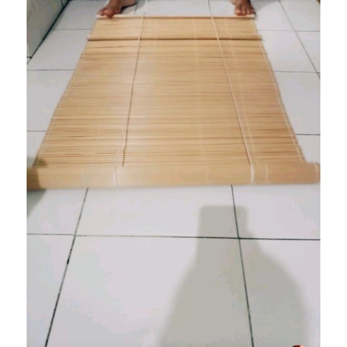 Jual krey bambu gulung 70 X 200cm tirai bambu warna natural | Shopee ...