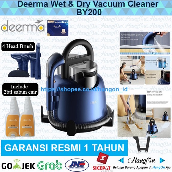 Jual Deerma BY200 Wet and Dry Vacuum Cleaner Mop Noda Bandel Cuci Basah ...