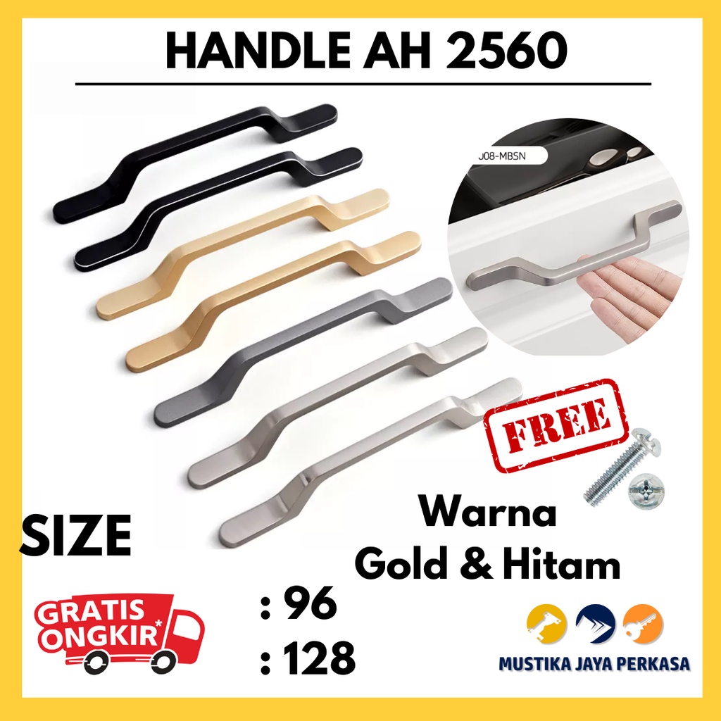 Jual Handle Laci Minimalis Unik AH 2560 Emas Hitam Tarikan Handel ...