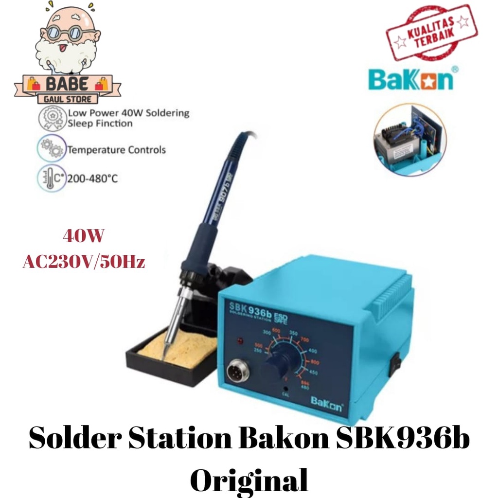 Jual SOLDER STATION BAKON SBK936b ORIGINAL SOLDERING IRON SOLDER LISTRIK SBK 936B | Shopee Indonesia