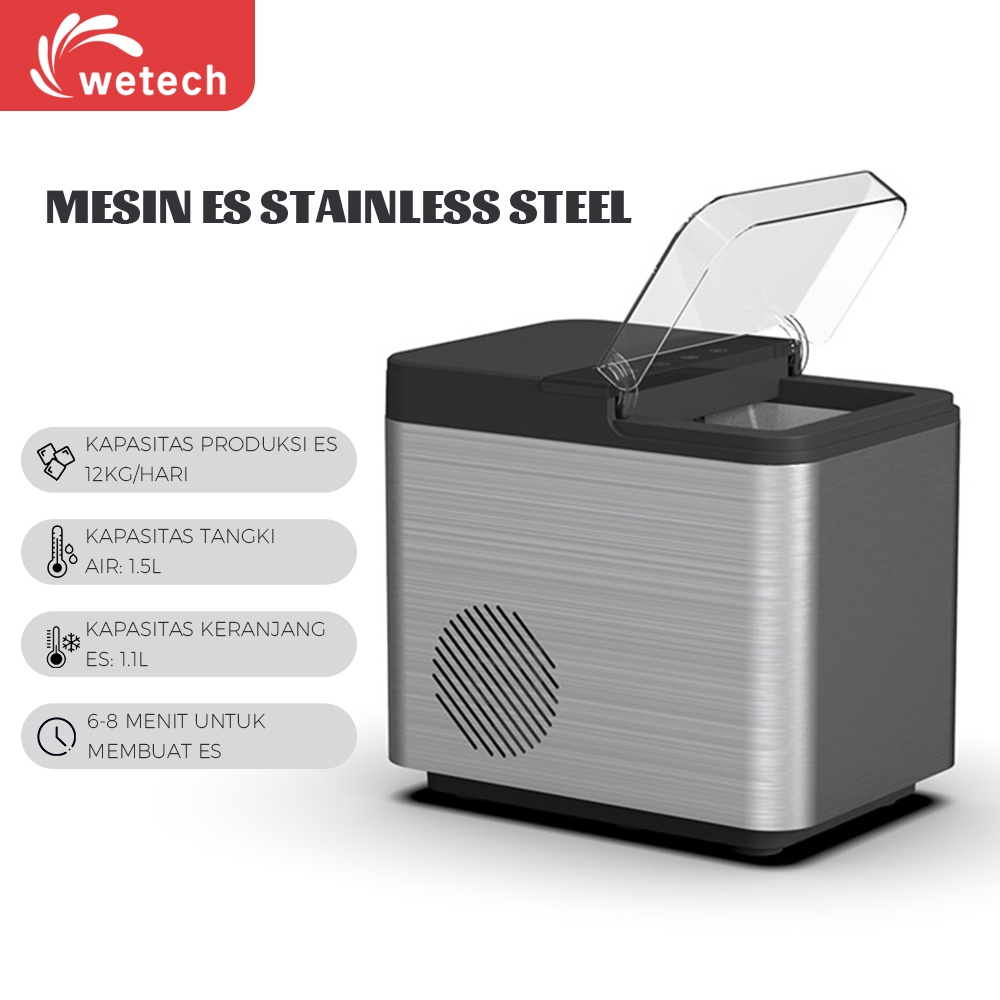 Jual WETECH Mesin Pembuat Es Batu Kristal Stainless Steel Hicon Ice Maker Machine Membuat Es Di ...