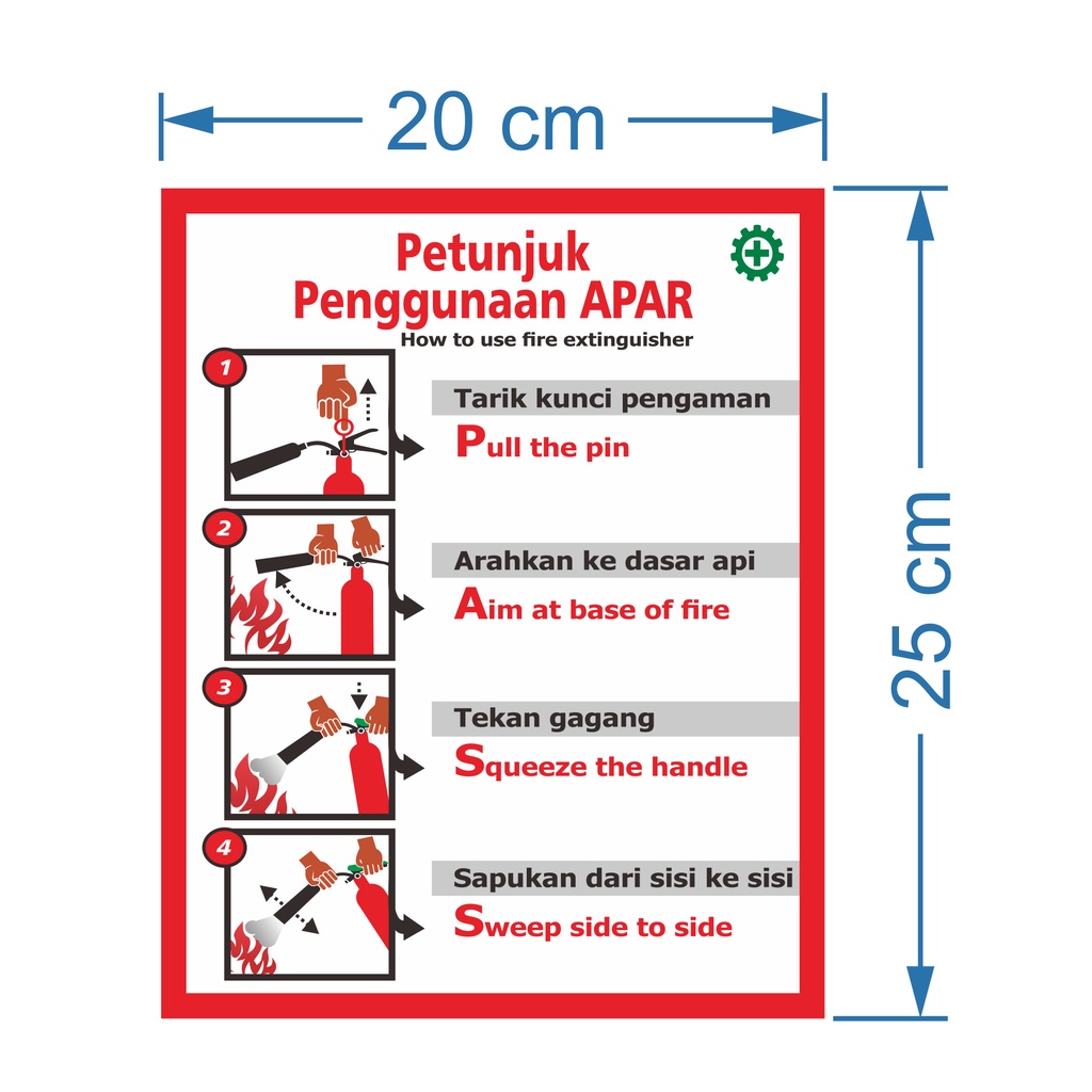 Jual Rambu Petunjuk Penggunaan APAR-Akrilik 2mm + Print Mirror | Shopee ...