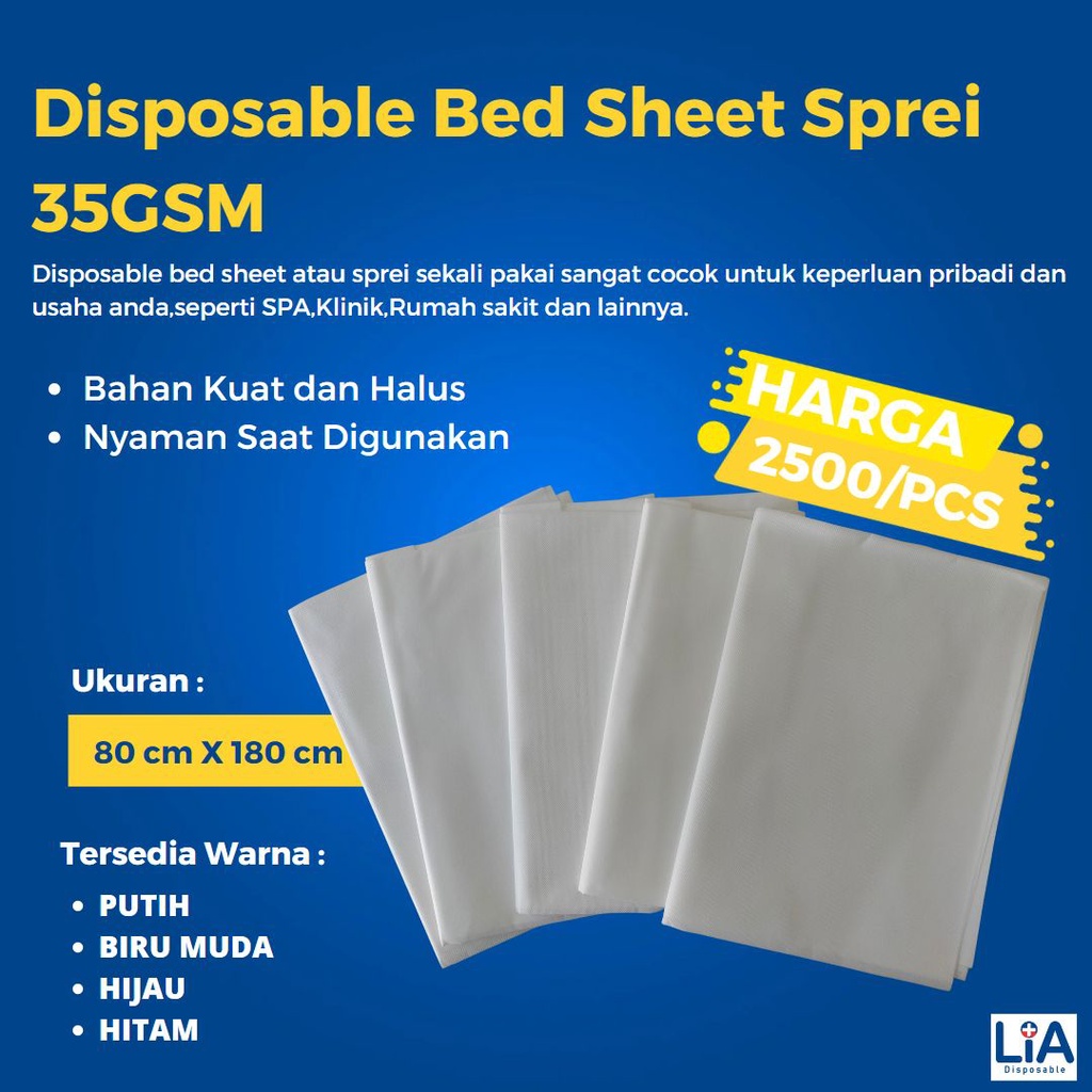 Jual Disposable Bed Sheet Sprei Sekali Pakai Alas Ranjang Massage Salon | Disposable Bed Sheet ...