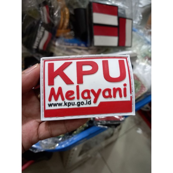 Jual Emblem Logo Karet/Patch Rubber KPU Melayani | Shopee Indonesia