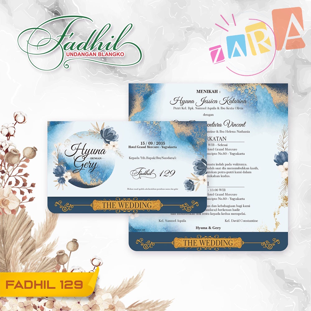 Jual Blangko Undangan Fadhil 129 Full Color Harga Murah | Shopee Indonesia