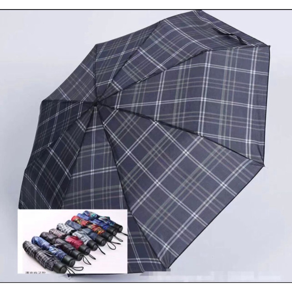 Jual Payung Lipat Motif Garis Kotak Folding Umbrella Payung Lipat Murah ...