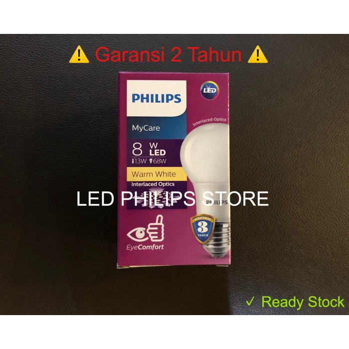 Jual lampu led Lampu Bohlam LED Philips 8 Watt Kuning/Warm White (8W 8 ...