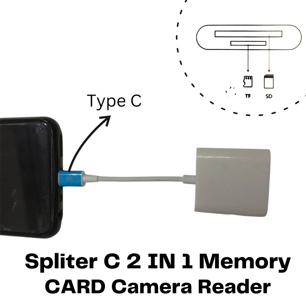 Jual Konektor / Spliter / Kabel OTG JH0517 2IN1 Memory Card Camera TF ...