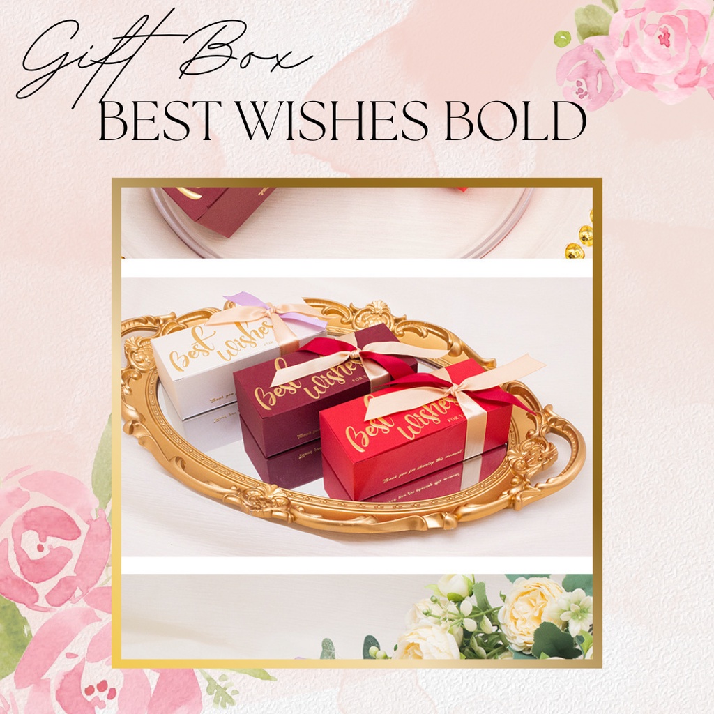 Jual Gift Box / Souvenir Box Best Wishes Bold (5pc) | Shopee Indonesia