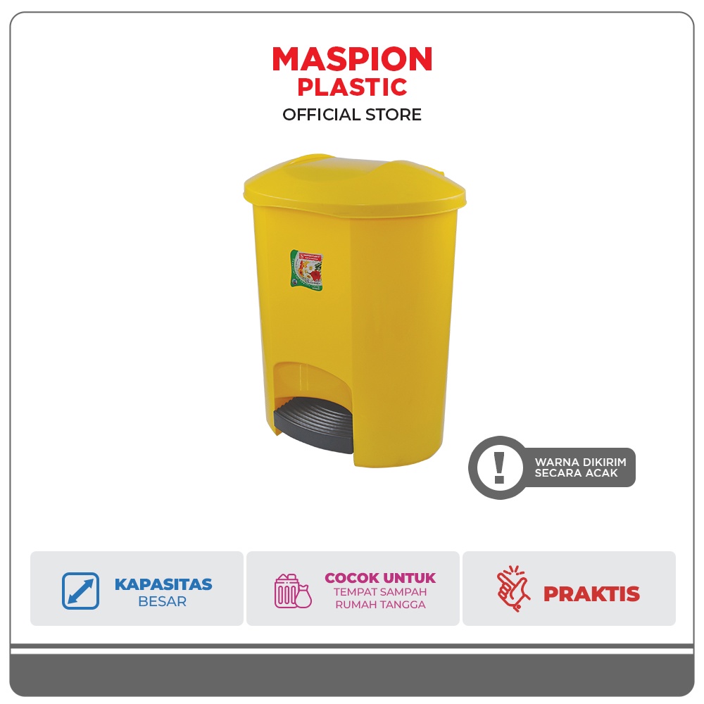 Jual Maspion Tempat Sampah Plastik Pedal Elite 36 Liter | Shopee Indonesia