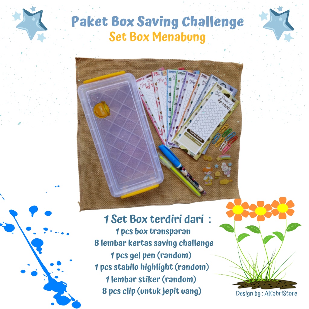 Jual Paket Box Saving Challenge / Set Box Menabung | Shopee Indonesia