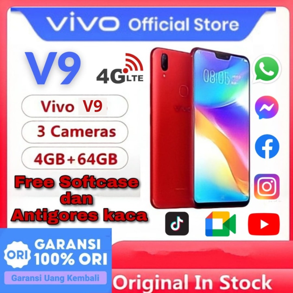 Jual VIVO V9 4/64 Garansi Distributor 1 tahun | Shopee Indonesia