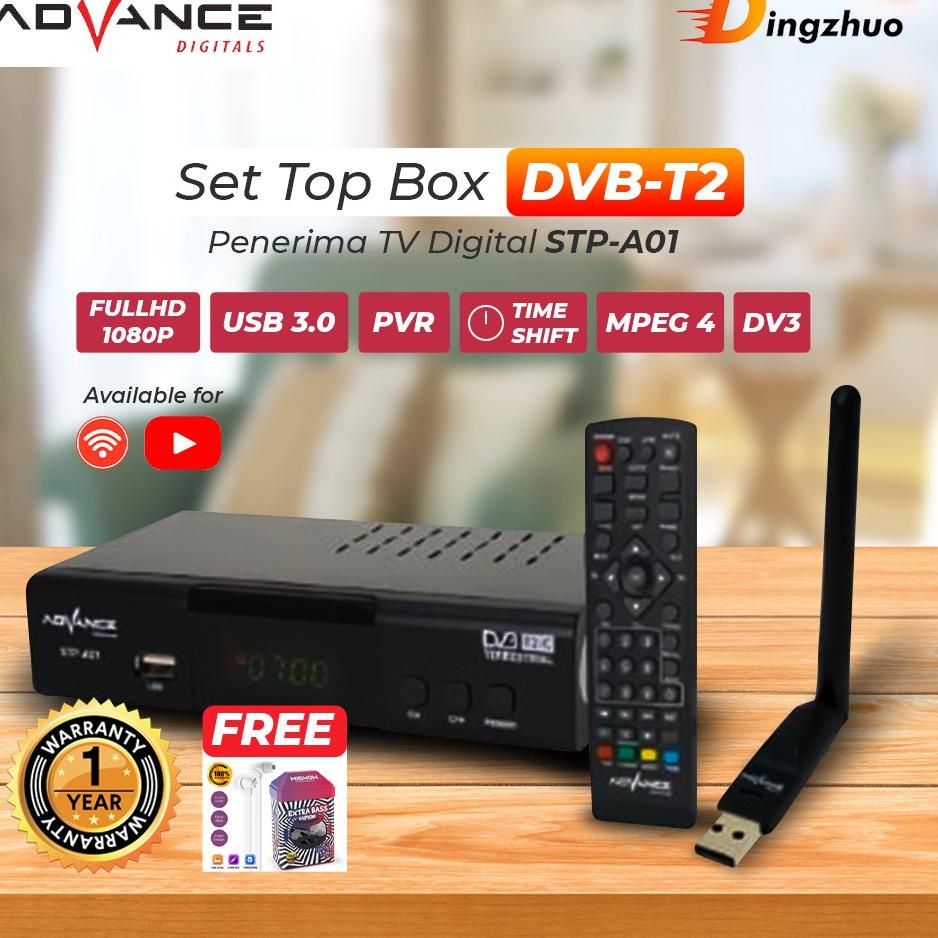 Jual Promo Advance STB Set Top Box TV Digital Receiver Penerima Siaran Full HD/ STB Wifi Bisa ...