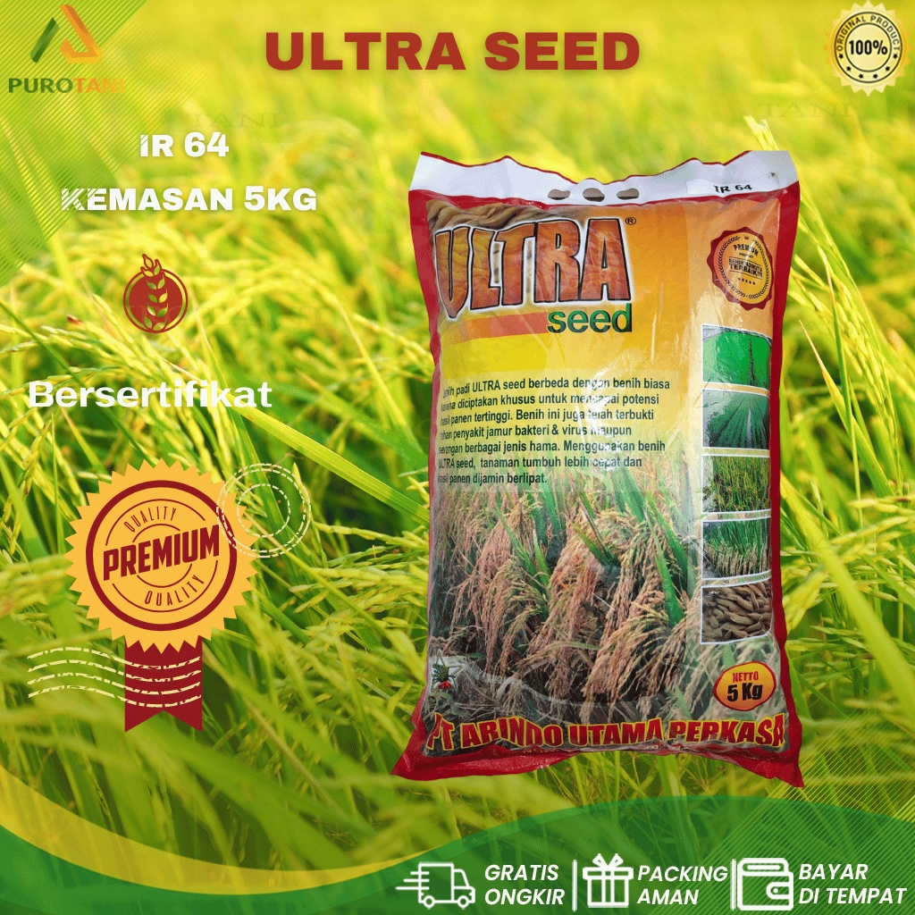 Jual Benih Padi Unggul IR 64 ULTRA SEED PREMIUM 5kg | Shopee Indonesia