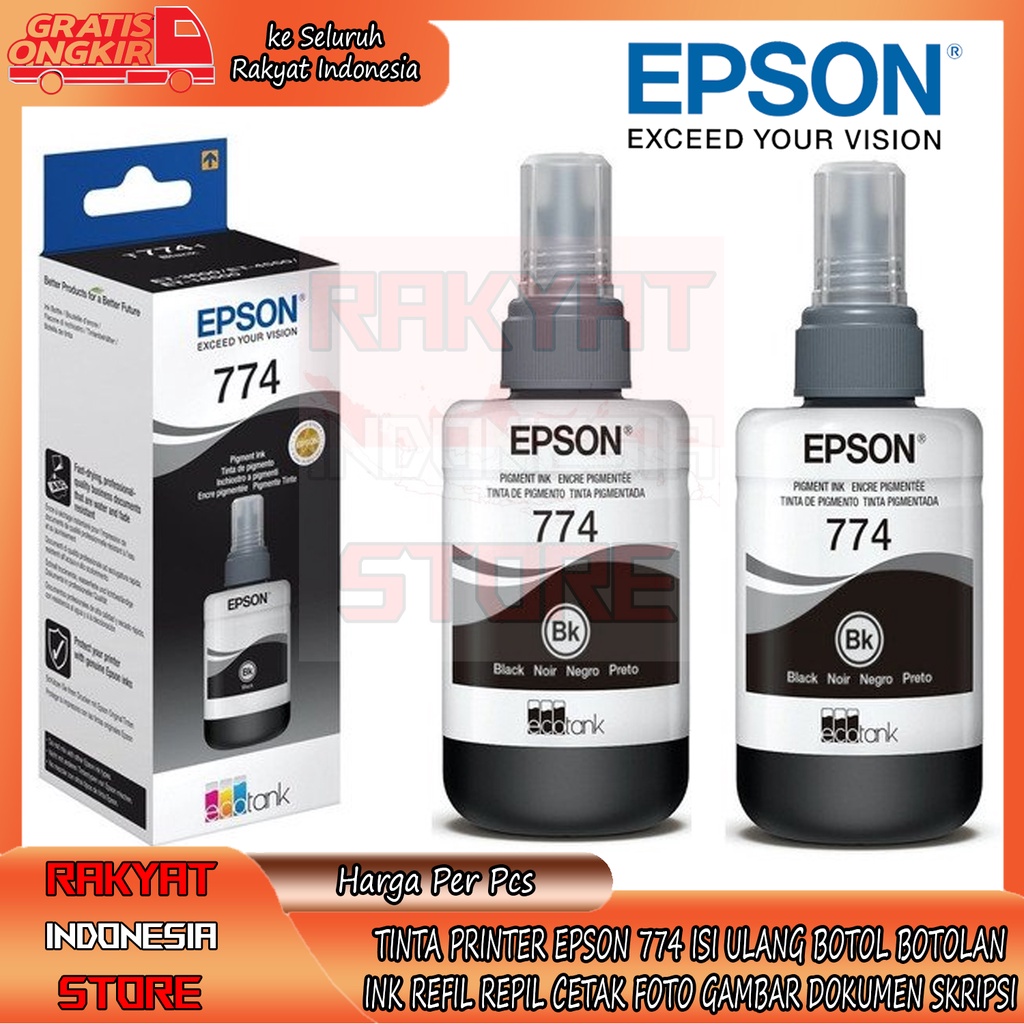 Jual INK TINTA PRINT REFIL REFILL 774 BLACK M100 M200 M105 L656 L655 ...