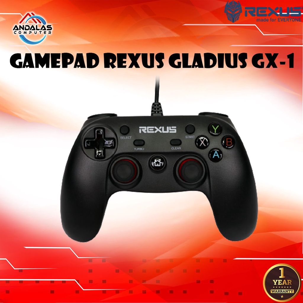 Jual GAMEPAD JOYSTICK STICK PS PLAYSTATION GAMING REXUS GLADIUS REXUS ...