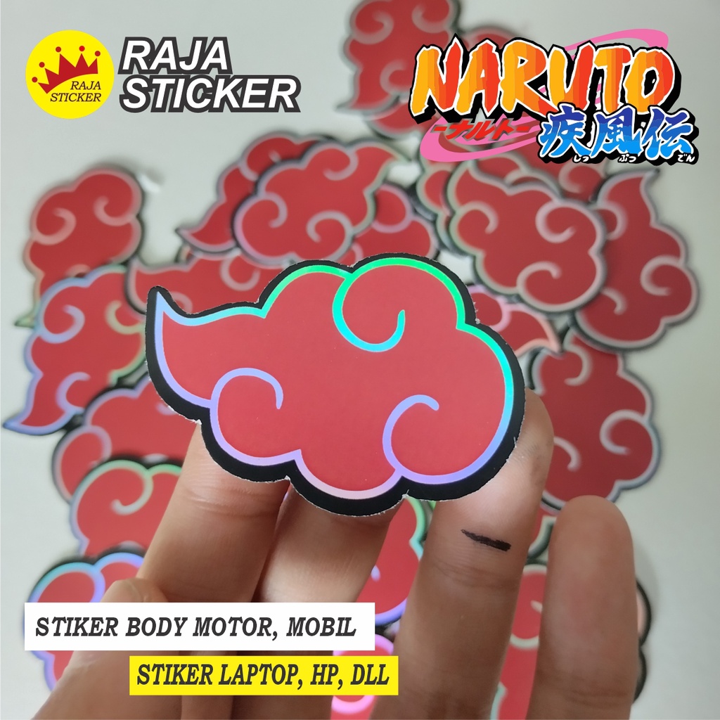 Jual sticker stiker hologram anime - naruto - logo akatsuki | Shopee ...