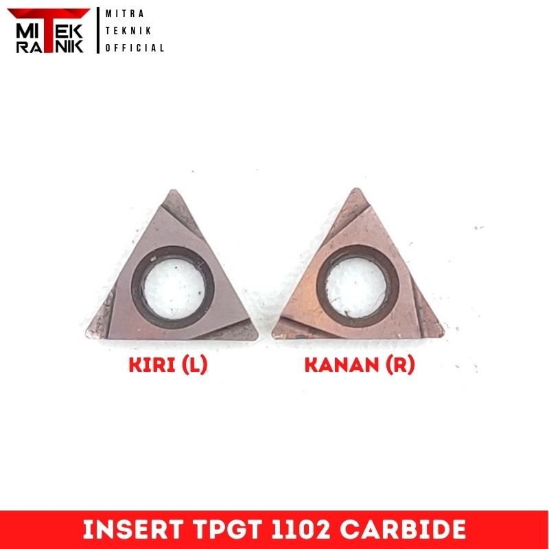 Jual Insert Bubut TPGT 1102 Kanan dan Kiri Carbide Untuk Holder Bubut ...