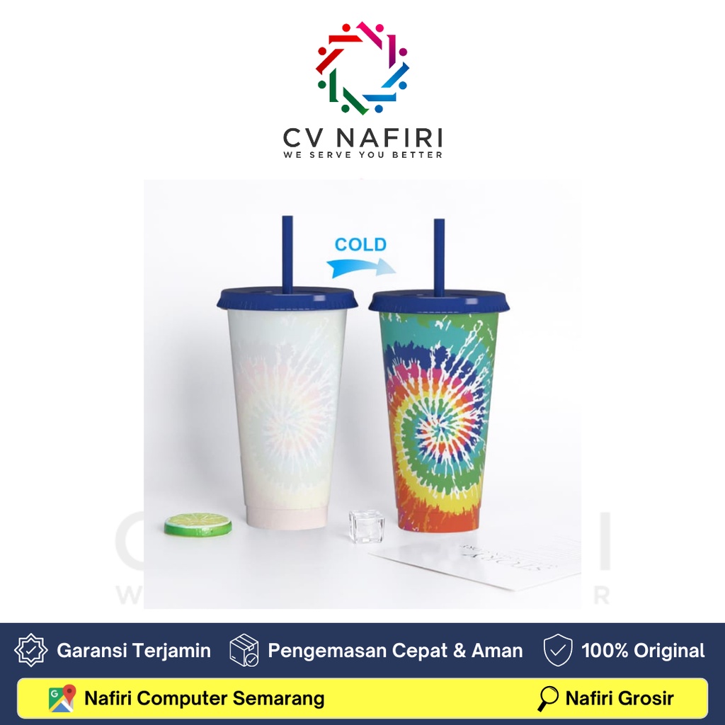 Jual TUMBLER COLOR CHANGING BERUBAH WARNA COLOUR REUSABLE CUP 800ML ...