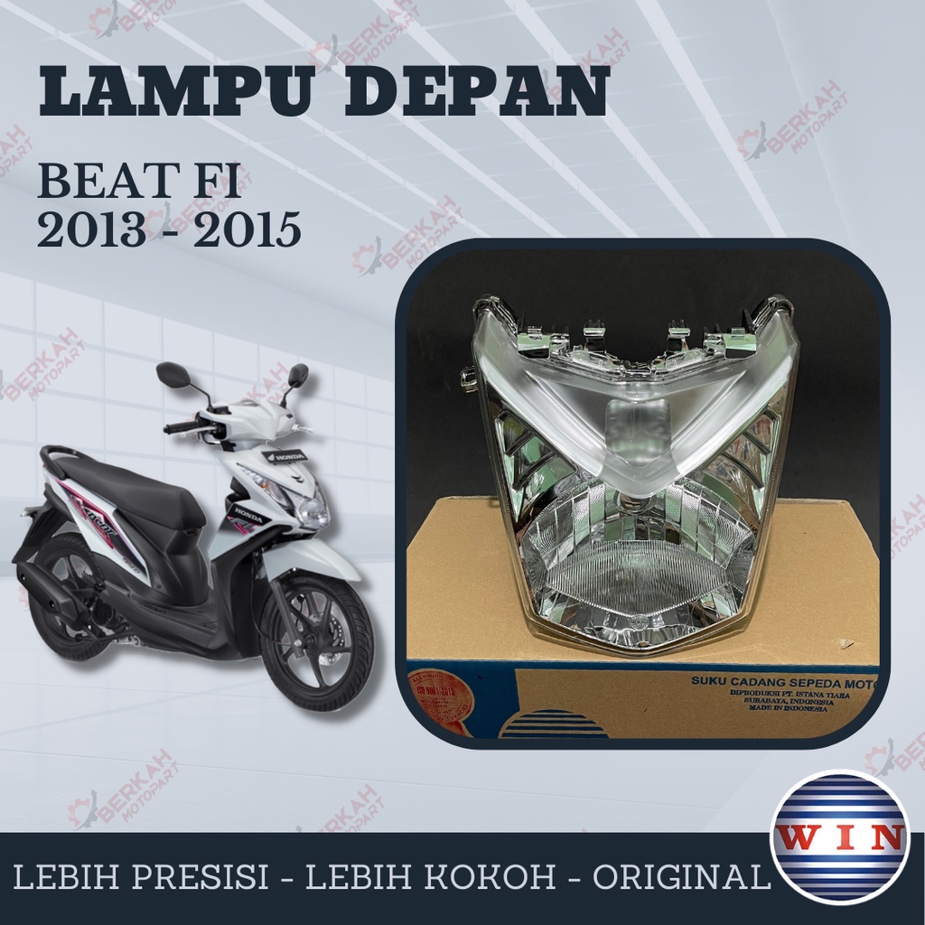Jual Reflektor Plus Mika Kaca Lampu Depan HeadLamp Honda Beat Fi 2012 ...