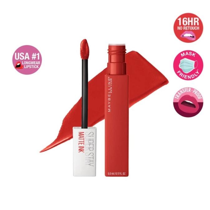 Jual Maybelline Super Stay Matte Ink Lipcream CITY || Rogue Reds ...
