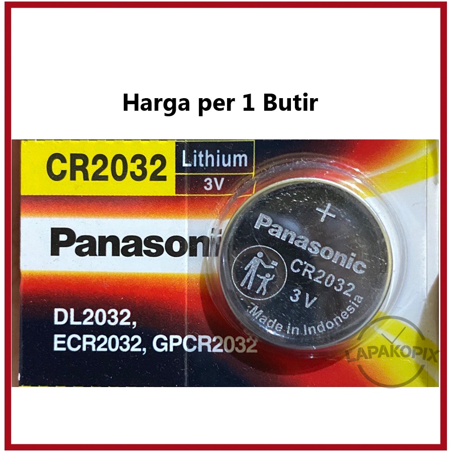 Jual Harga 1 Butir Baterai Panasonic CR2032 Batu Battery Lithium 3V Original | Shopee Indonesia
